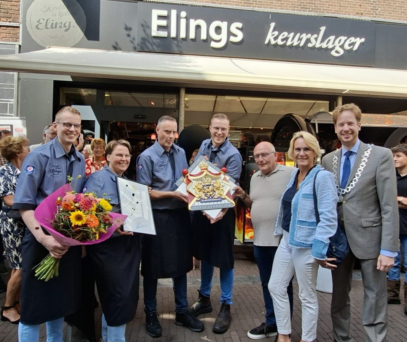 Keurslagerij Elings viert 150 jaar en krijgt Predicaat Hofleverancier ...